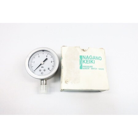 Nagano Keiki Seisakusho 2-1/2In 1/4In 0-10Mpa Npt Pressure Gauge GV50-173 | Zoro